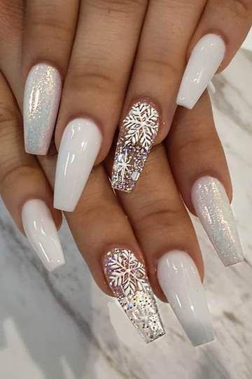 Long Snowflake Winter Nails Pictures, Photos, and Images for Facebook ...