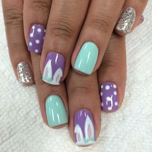 Short Purple And Turquoise Nails Pictures, Photos, and Images for ...
