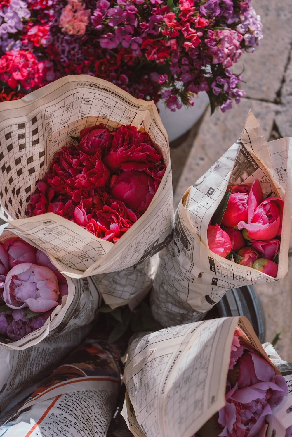 Bouquets Of Multicolor Peonies Pictures, Photos, and Images for ...