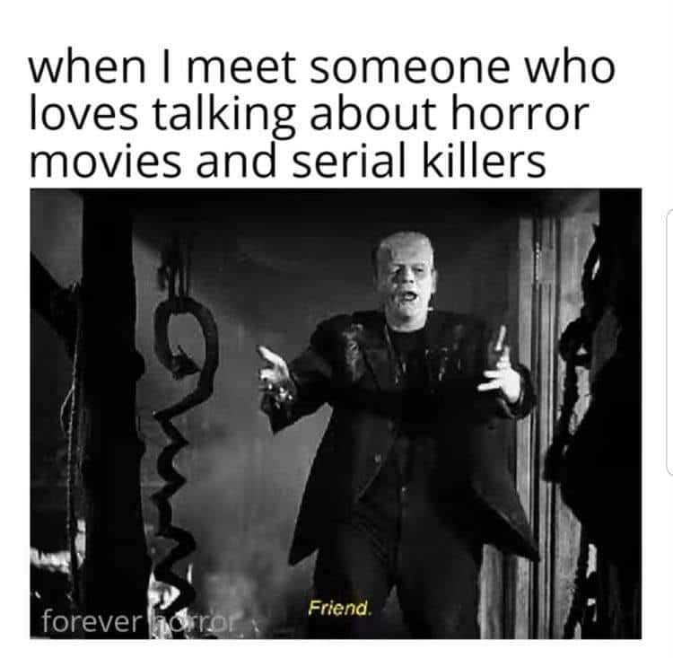 When I Meet Someone Who Loves Talking About Horror Movies And Serial ...