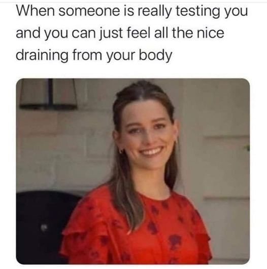 When Someone Is Really Testing You And You Can Just Feel All The Nice ...