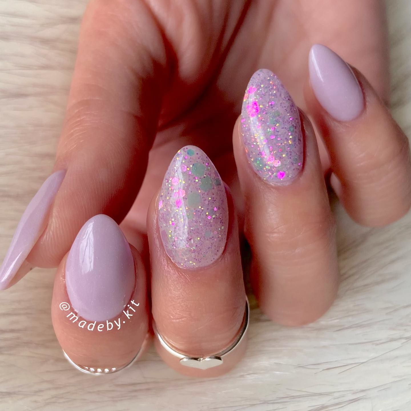 Short Lavender Sparkle Nails Pictures, Photos, and Images for Facebook ...