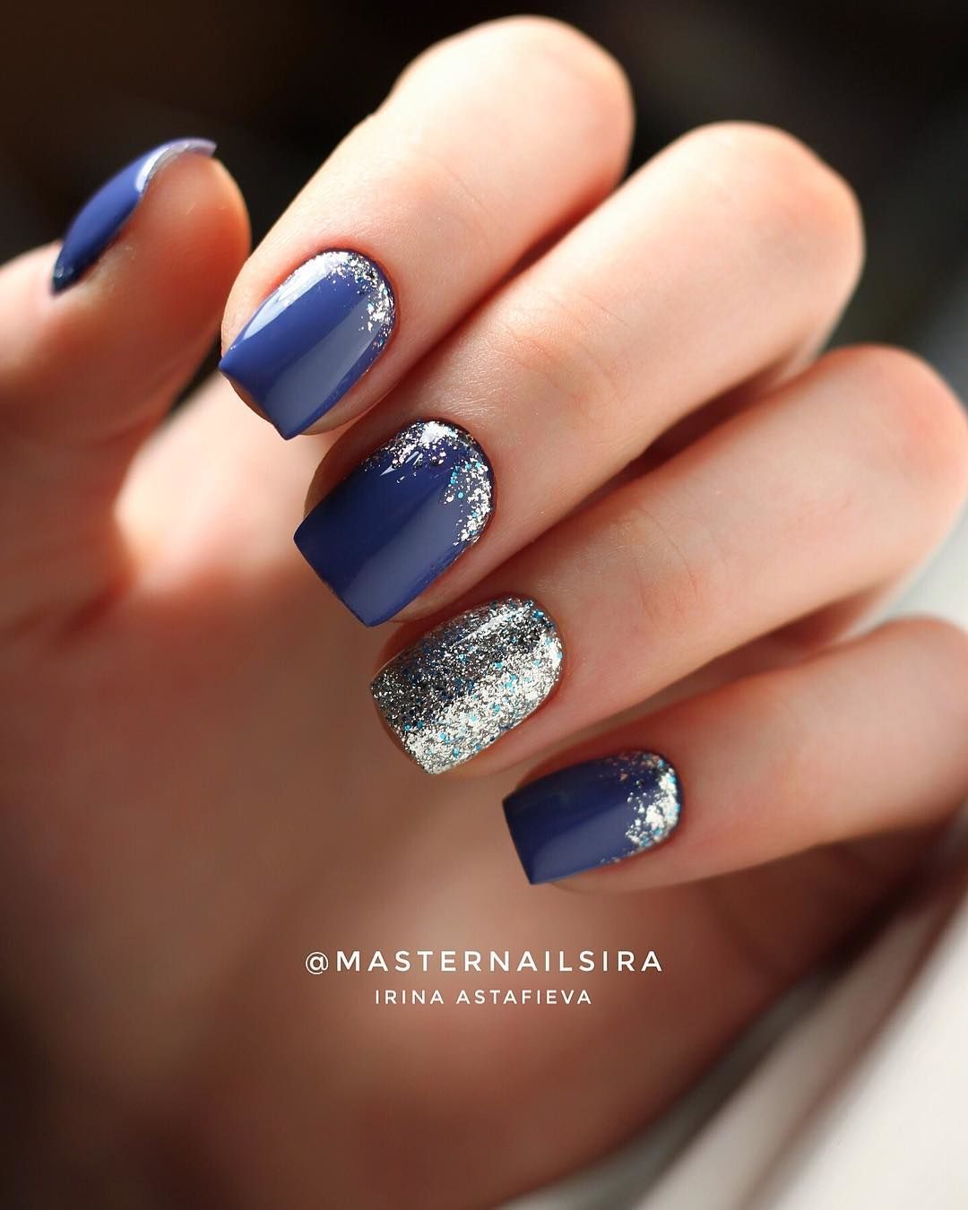 Blue Silver Glitter Nails Pictures, Photos, and Images for Facebook ...
