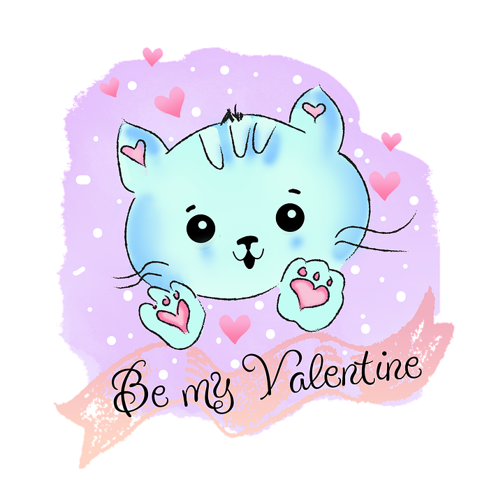 Illustrated Cat - Be My Valentine Quote Pictures, Photos, and Images ...