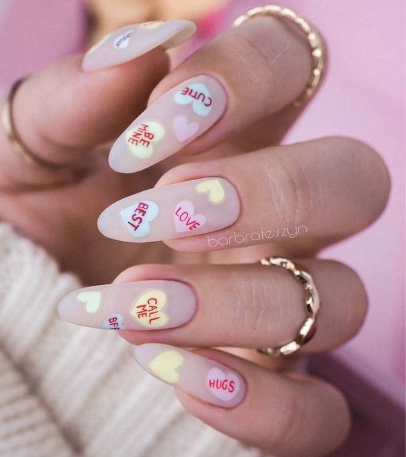 Call Me Conversation Heart Nails Pictures, Photos, and Images for ...