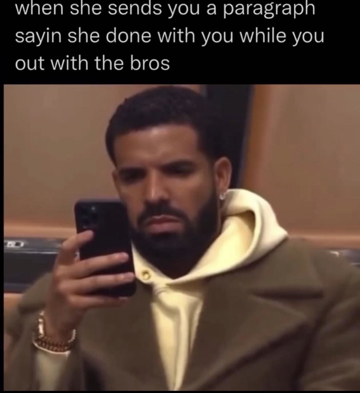 When She Sends You A Paragraph Sayin She Done With You While You Out ...