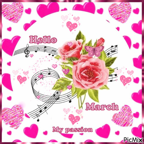 Heart Flower Hello March Gif Pictures, Photos, and Images for Facebook ...