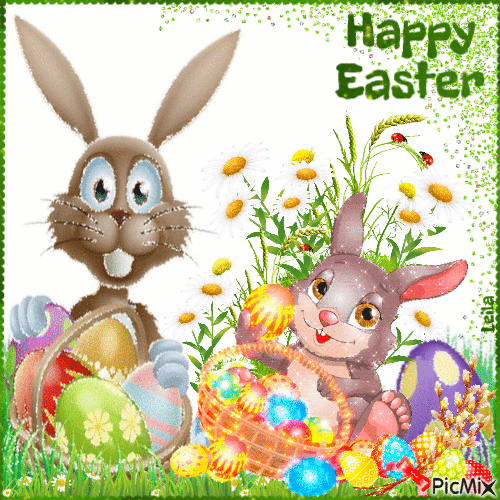 Happy Easter Gif With Bunnies Pictures, Photos, and Images for Facebook, Tumblr, Pinterest, and ...