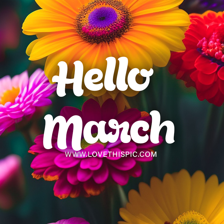 Colorful Flowers - Hello March Quote Pictures, Photos, and Images for ...