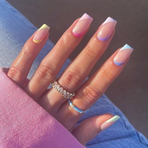 Short Rainbow Pastel Nails Pictures, Photos, and Images for Facebook ...