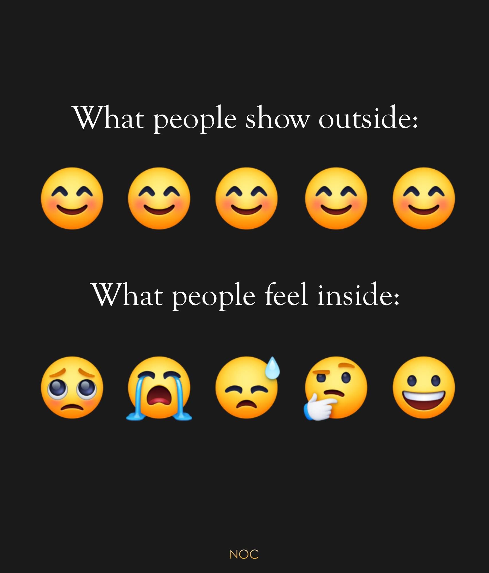 What People Show Outside. What People Feel Inside. Pictures, Photos ...