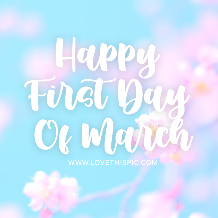 Happy First Day Of March With Cherry Blossom Background Pictures ...