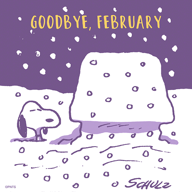 Snoopy In Snow - Goodbye February Pictures, Photos, and Images for ...