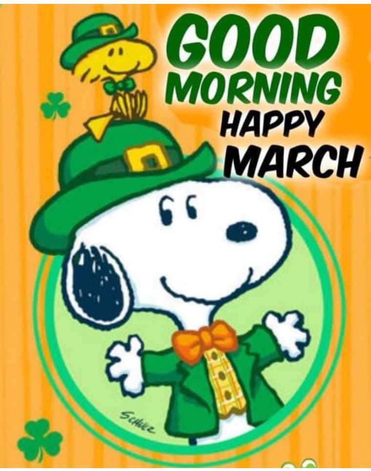 Leprechaun Snoopy & Woodstock - Good Morning, Happy March Pictures ...