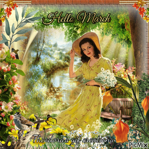 Spring Woman - Hello March Gif Pictures, Photos, and Images for ...