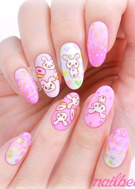 Extra Cute Bunny Rabbit Nails In Pink Pictures, Photos, and Images for ...