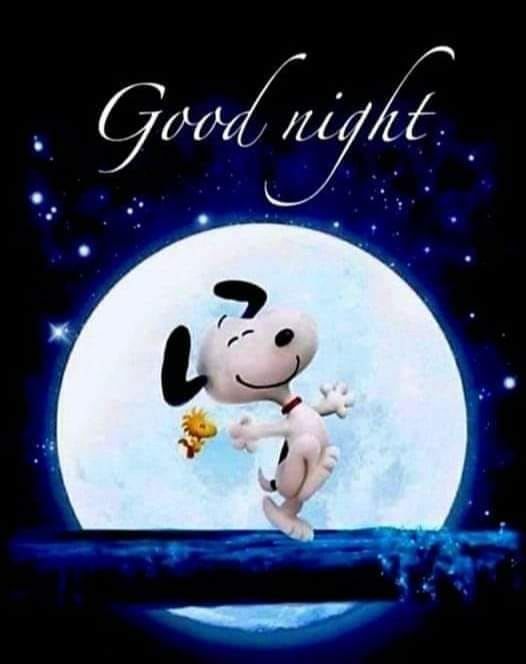 Snoopy Dancing By The Moon - Good Night Pictures, Photos, and Images ...
