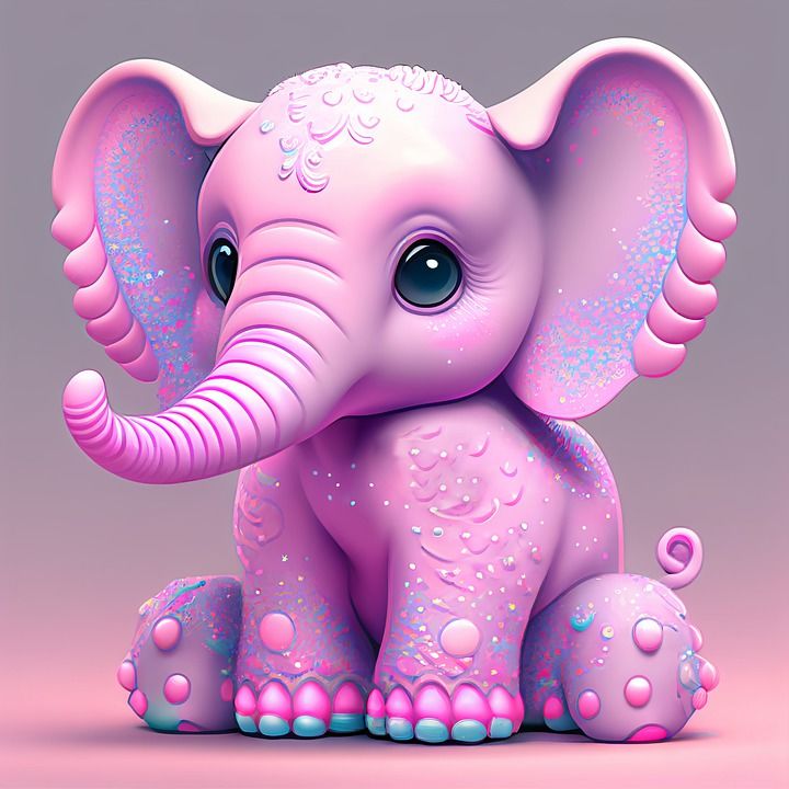 Pink Baby Elephant (Ai Generated) Pictures, Photos, and Images for ...