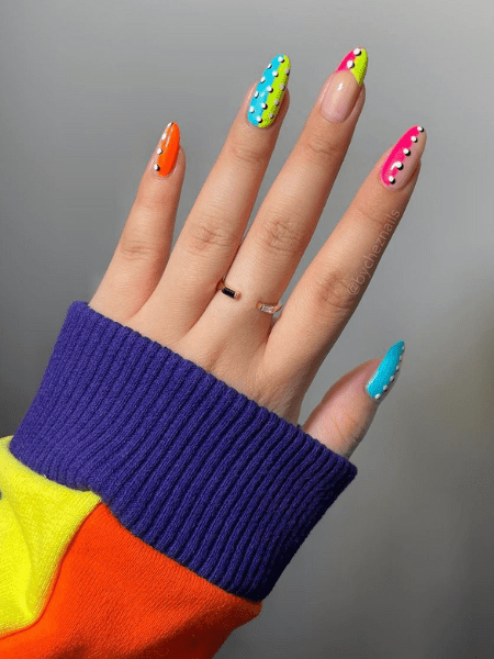 Neon Colorblock Nail Art Pictures, Photos, and Images for Facebook ...