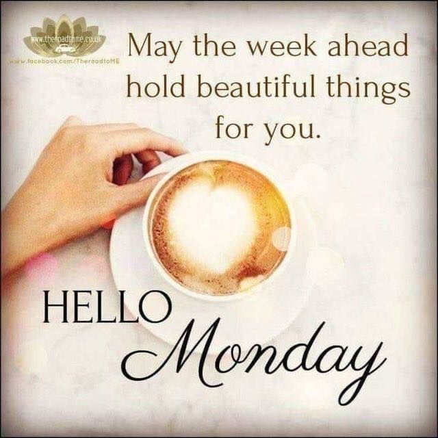 Hello Monday! May The Week Ahead Hold Beautiful Things For You ...