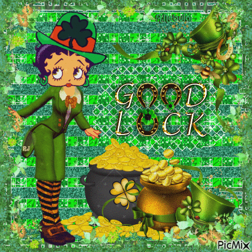 Good Luck Betty Boop Gif For St Patrick's Day Pictures, Photos, and Images for Facebook, Tumblr ...