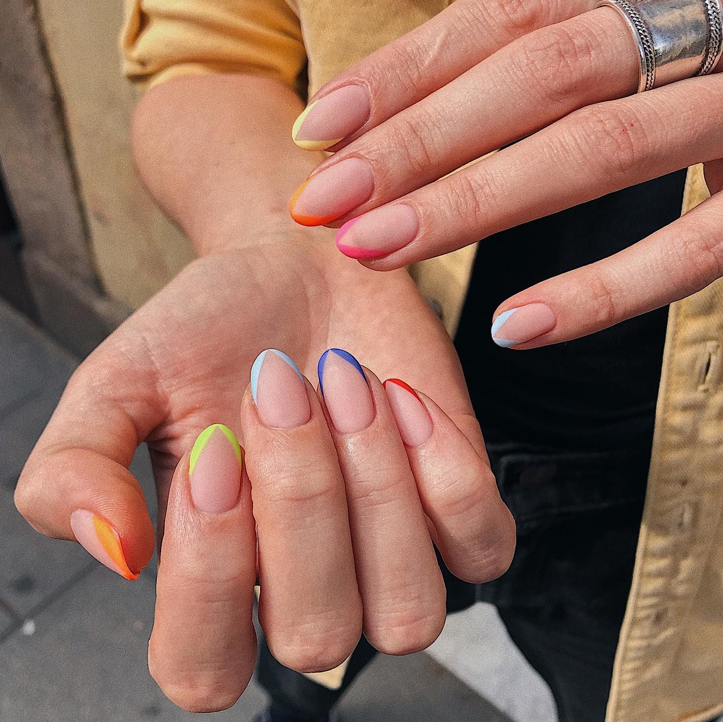 Rainbow French Tip Nail Ideas Pictures, Photos, and Images for Facebook ...