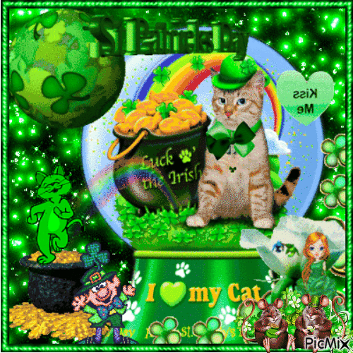 St Patrick's Day Cat Greeting Pictures, Photos, and Images for Facebook ...