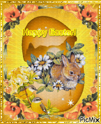 Floral Bunny Happy Easter Gif Pictures, Photos, and Images for Facebook ...