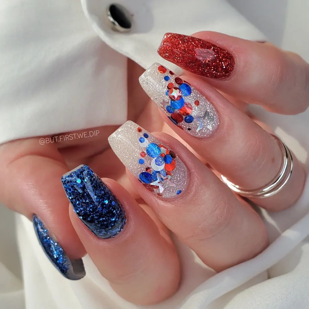 Glittered Star Spangled Nails Pictures, Photos, and Images for Facebook ...