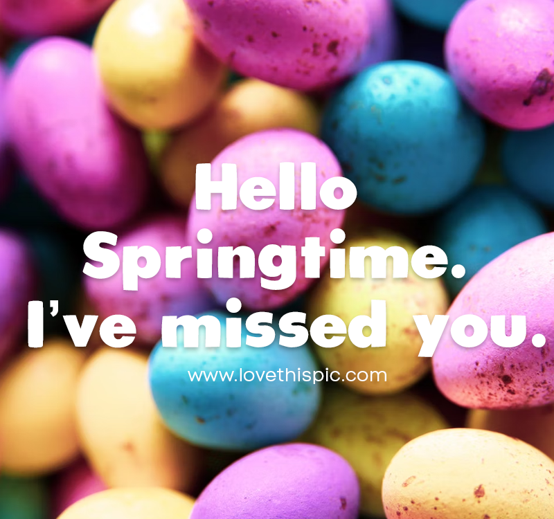 Hello Springtime. I’ve Missed You. Pictures, Photos, and Images for Facebook, Tumblr, Pinterest ...