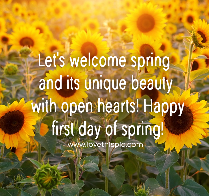 Let’s Welcome Spring And Its Unique Beauty With Open Hearts! Happy ...