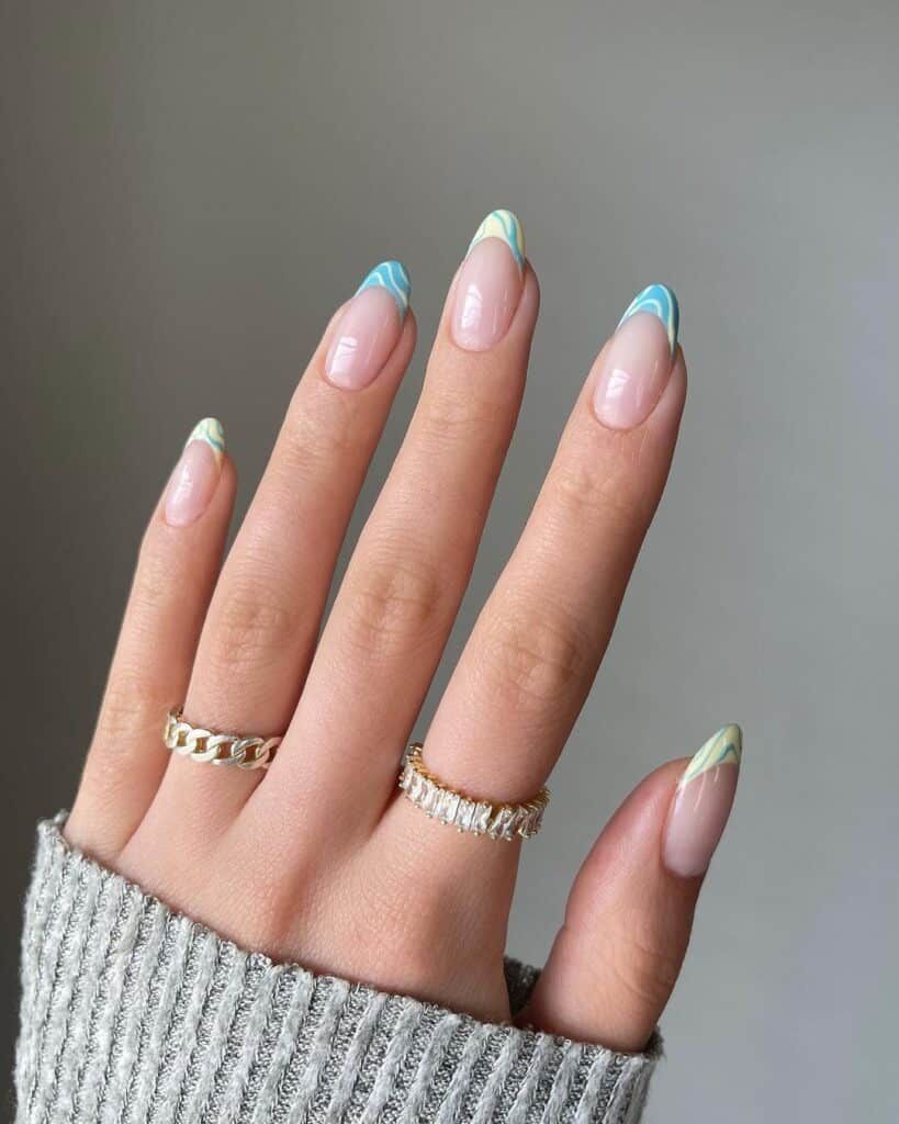 Abstract Pastel French Tip Nails Pictures, Photos, and Images for ...