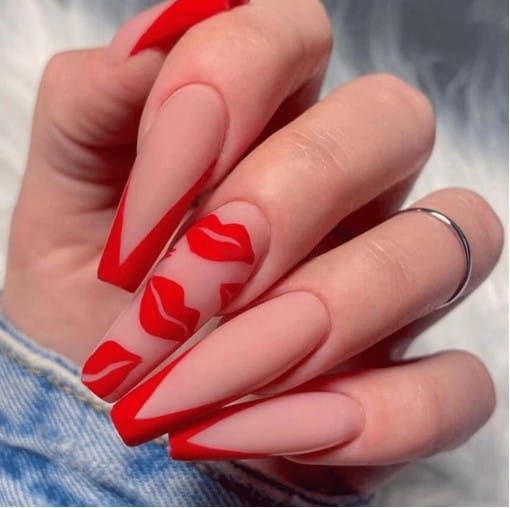 Red Lip French Tip Nails Pictures, Photos, and Images for Facebook ...