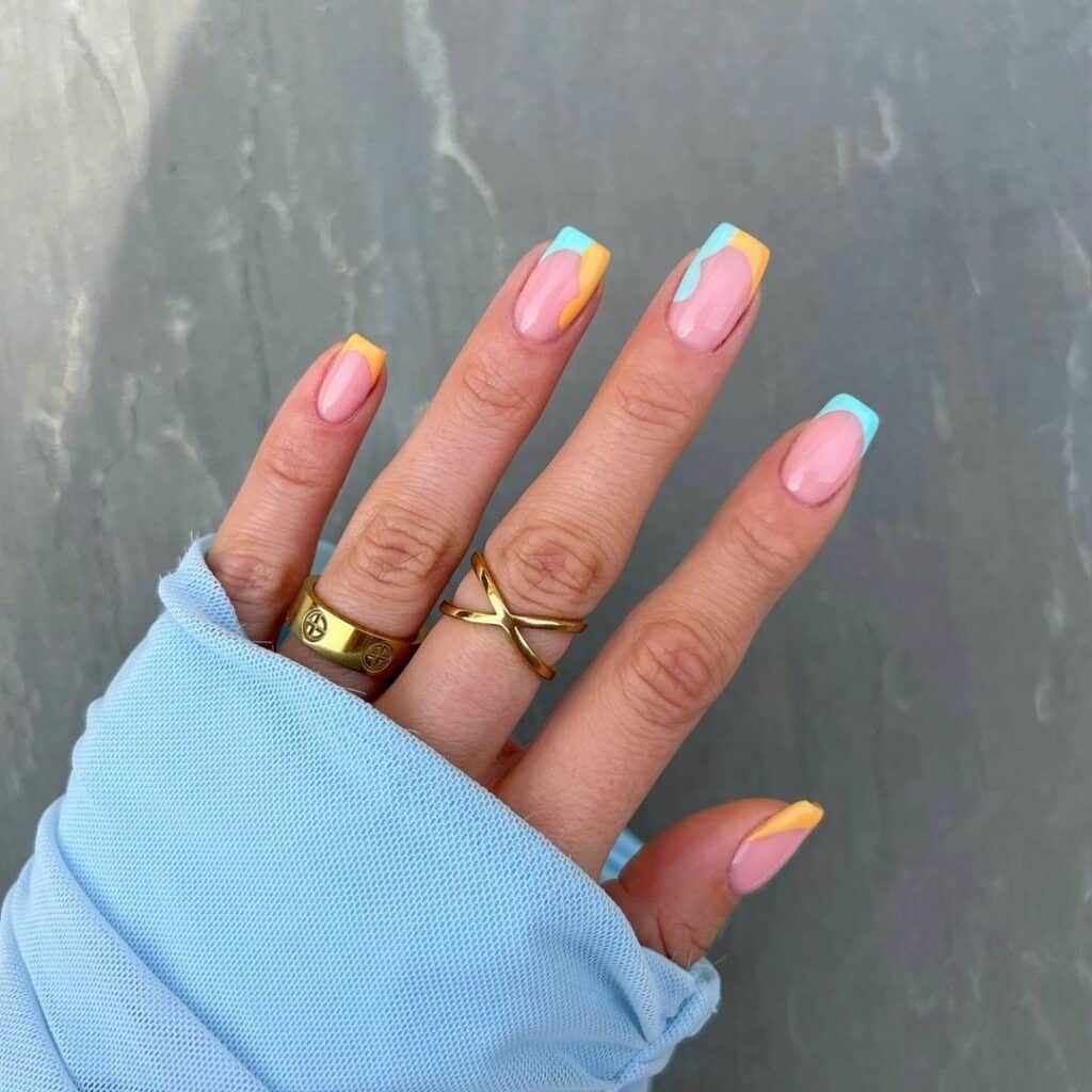 Cute Abstract French Tip Nails Pictures, Photos, and Images for ...