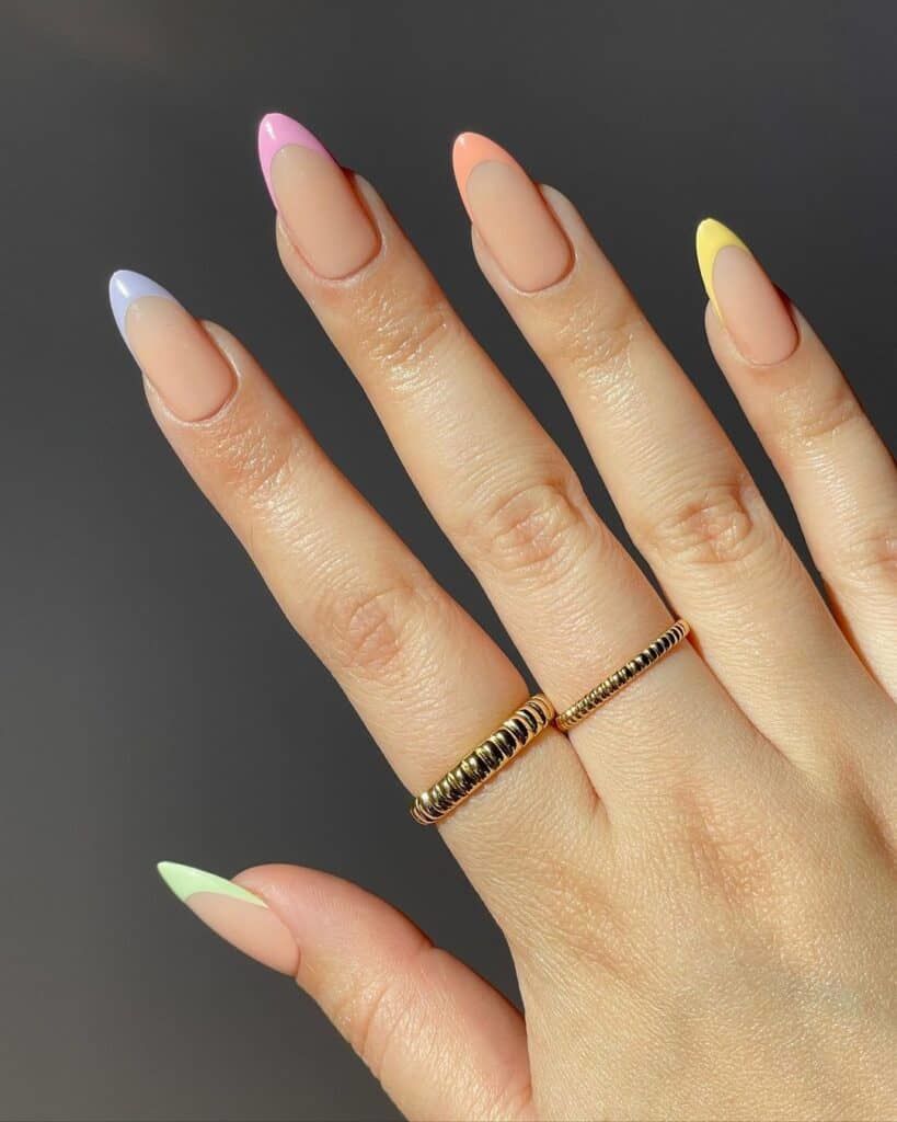 Pastel French Tip Nails Pictures, Photos, and Images for Facebook ...