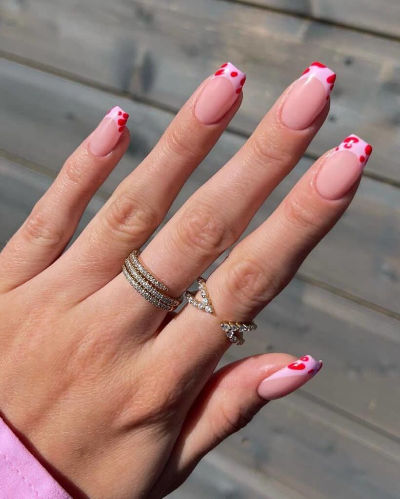 Pink And Red French Nail Tips Pictures, Photos, and Images for Facebook ...