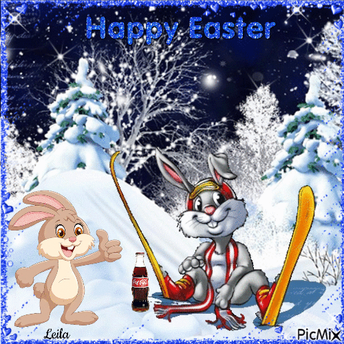 Snowy Happy Easter Greetings With Gifs Pictures, Photos, and Images for ...
