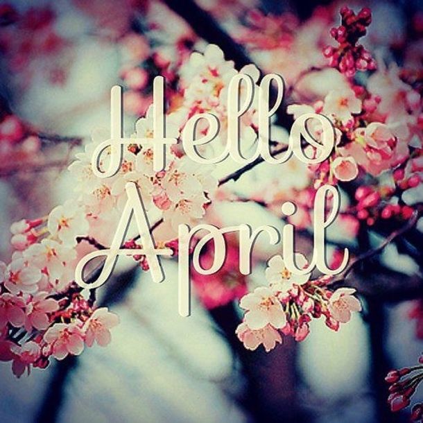 Hello April Greeting With Cherry Blossoms Pictures, Photos, and Images ...