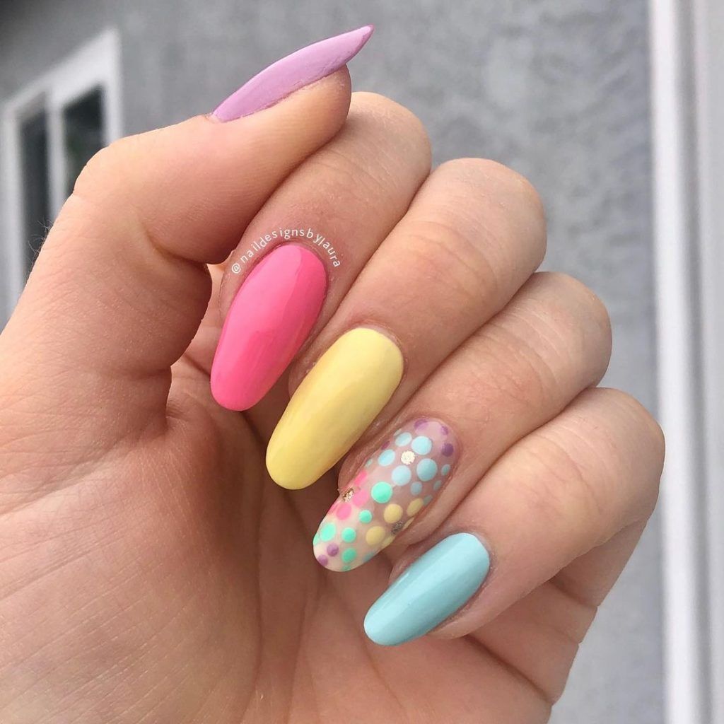 Easter Pastel Dotted Nails Pictures, Photos, and Images for Facebook ...