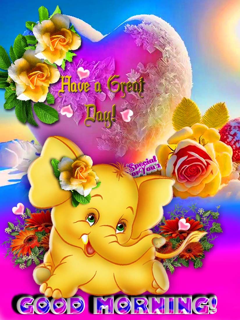 Good Morning Greeting With Cute Elephant Pictures, Photos, and Images ...