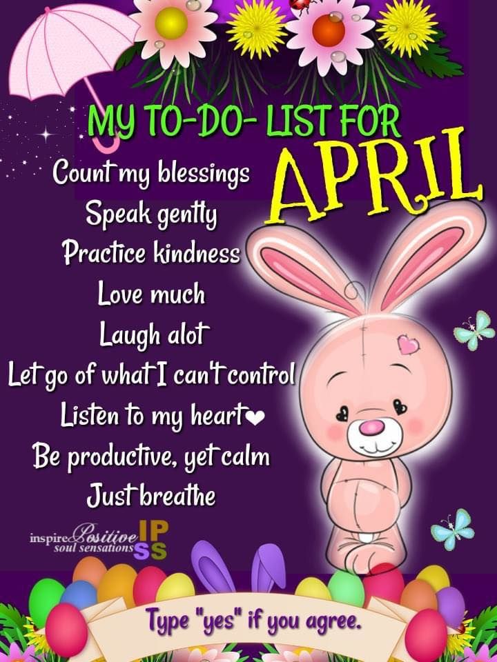 My To Do List For April Pictures, Photos, and Images for Facebook ...