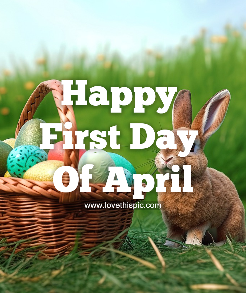 Basket With Bunny - Happy First Day Of April Pictures, Photos, and ...