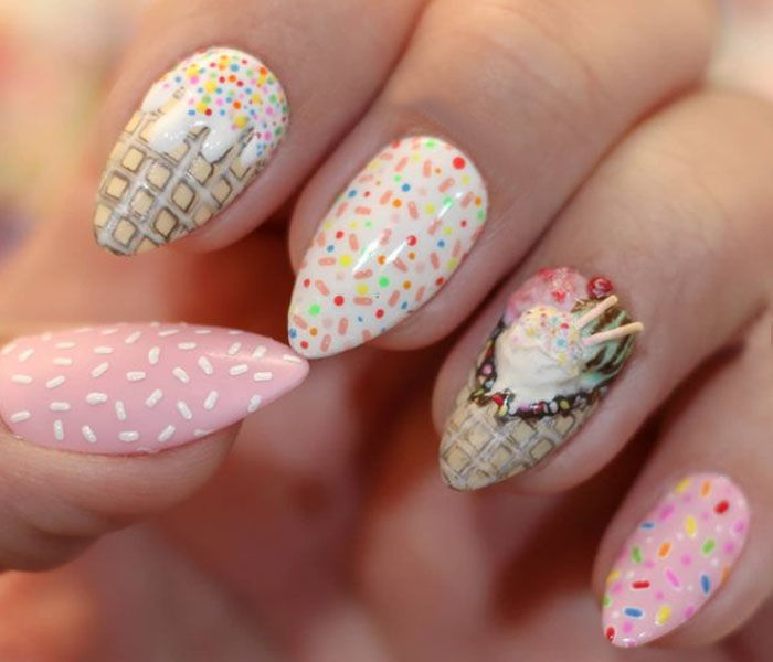 3D Ice Cream Cone And Sprinkle Nails Pictures, Photos, and Images for ...