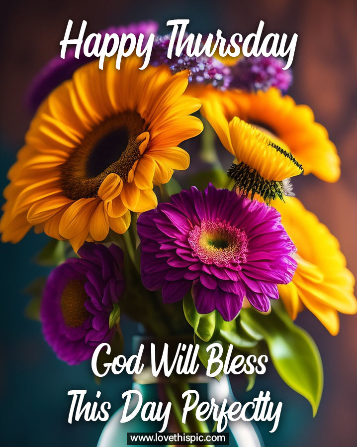 Yellow And Violet Flower - Happy Thursday Blessing Pictures, Photos ...