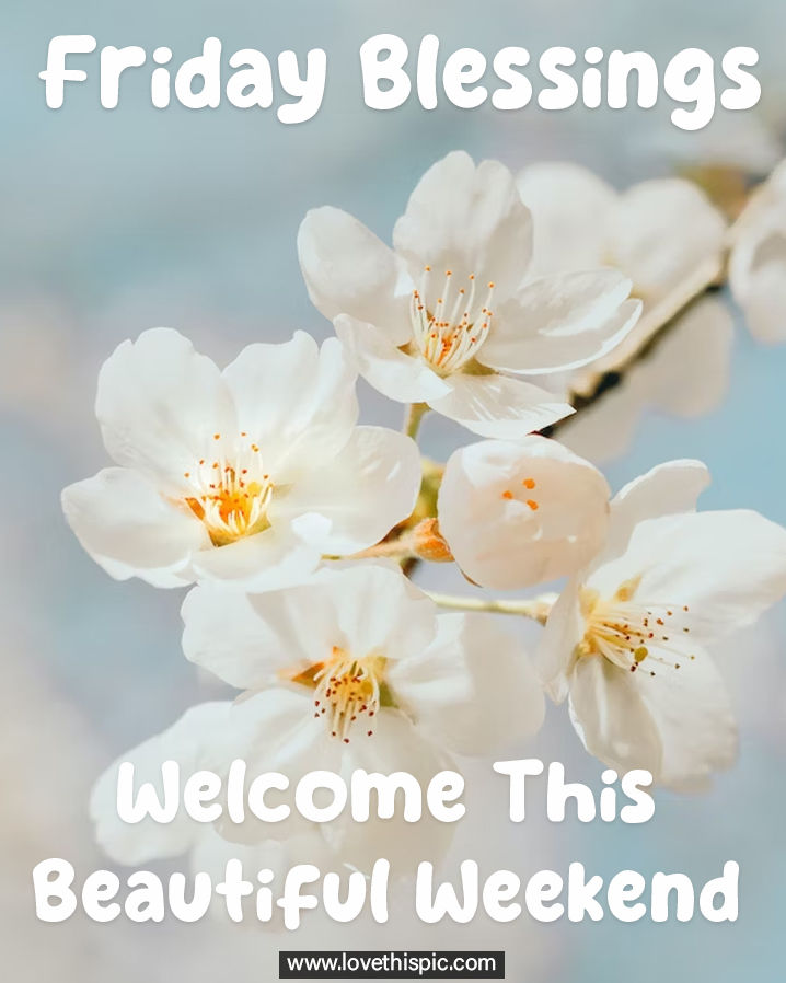 Welcome This Beautiful Weekend: Friday Blessings Pictures, Photos, and ...