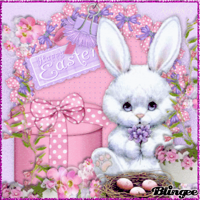Adorable Happy Easter Gif With White Bunny Pictures, Photos, and Images ...