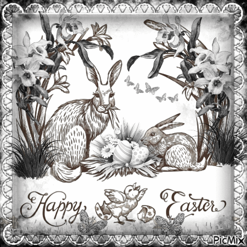 Black And White Happy Easter Gif Pictures, Photos, and Images for ...