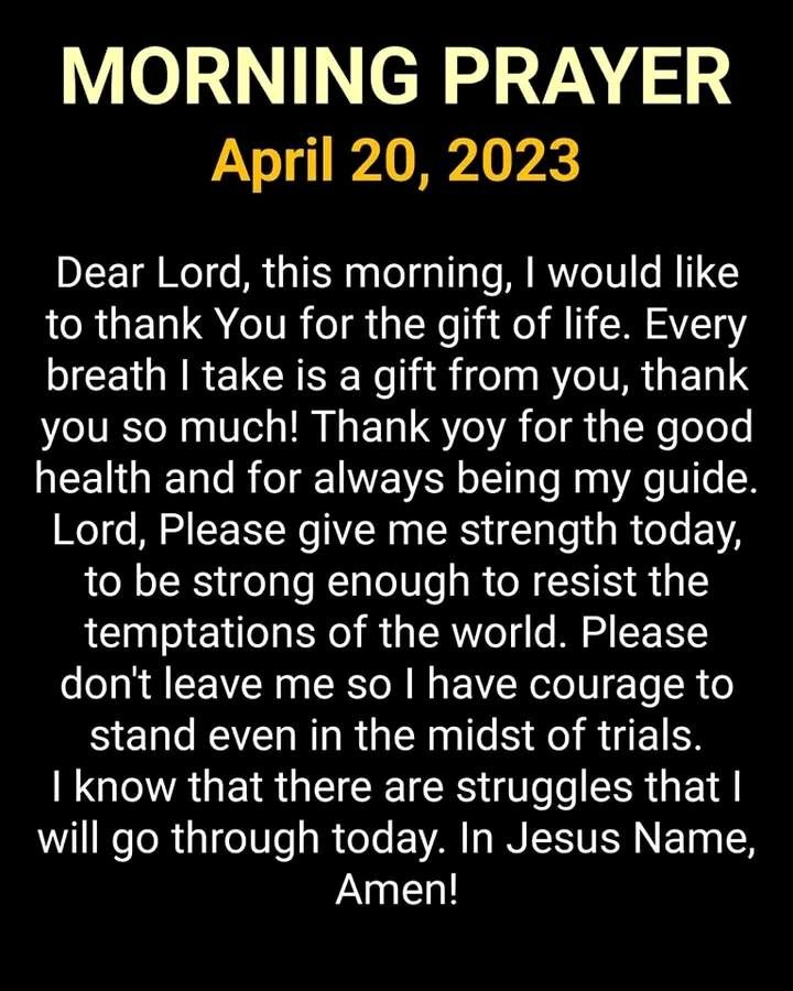 Morning Prayer: April 20, 2023 Pictures, Photos, and Images for Facebook, Tumblr, Pinterest, and ...