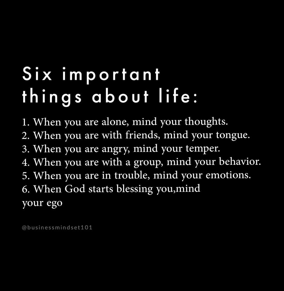 Necessary Things For Life