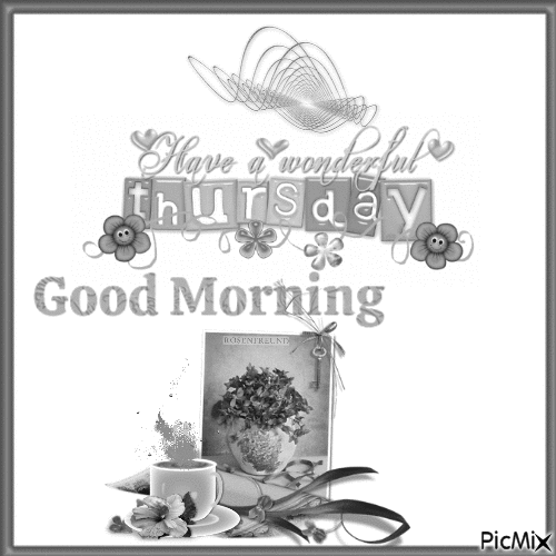 Black And White Wonderful Thursday Morning Greeting Pictures, Photos ...